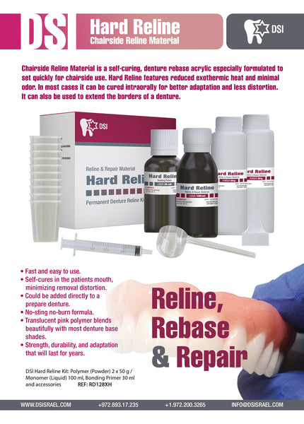 DSI HARD RELINE Chairside Reline Material – Queensway Dental -->